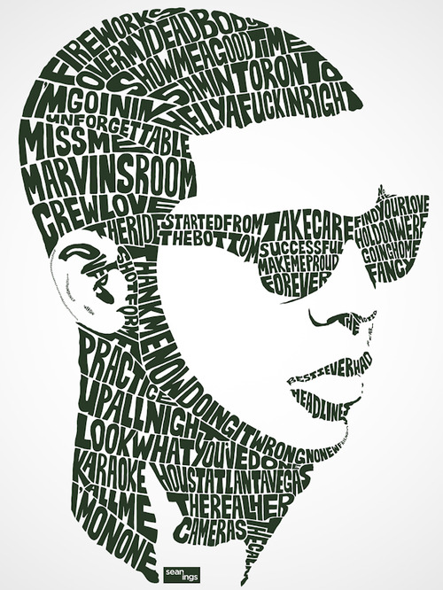 Typography face portraits of Worlds famous pop star inspire by their ...