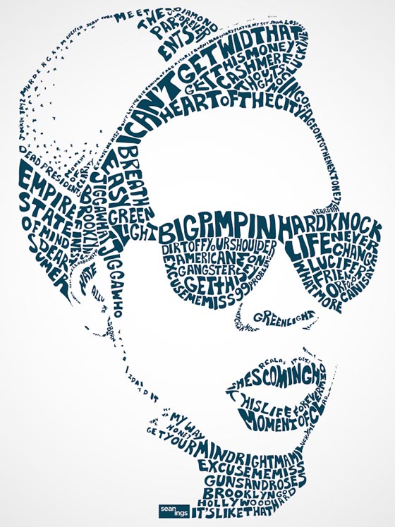 Typography face portraits of Worlds famous pop star inspire by their ...