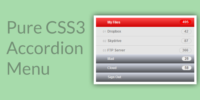 A Basic Tutorial on Building a Pure CSS3 Accordion Menu | Creative Alive